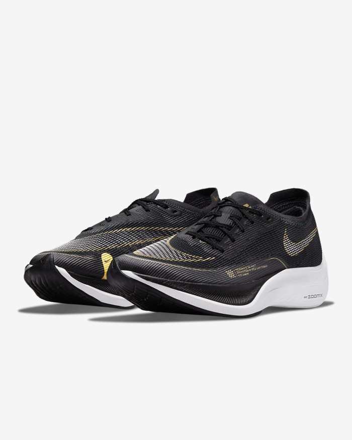 Sepatu Running Nike ZoomX Vaporfly NEXT% 2 - Black/Metallic Gold ...