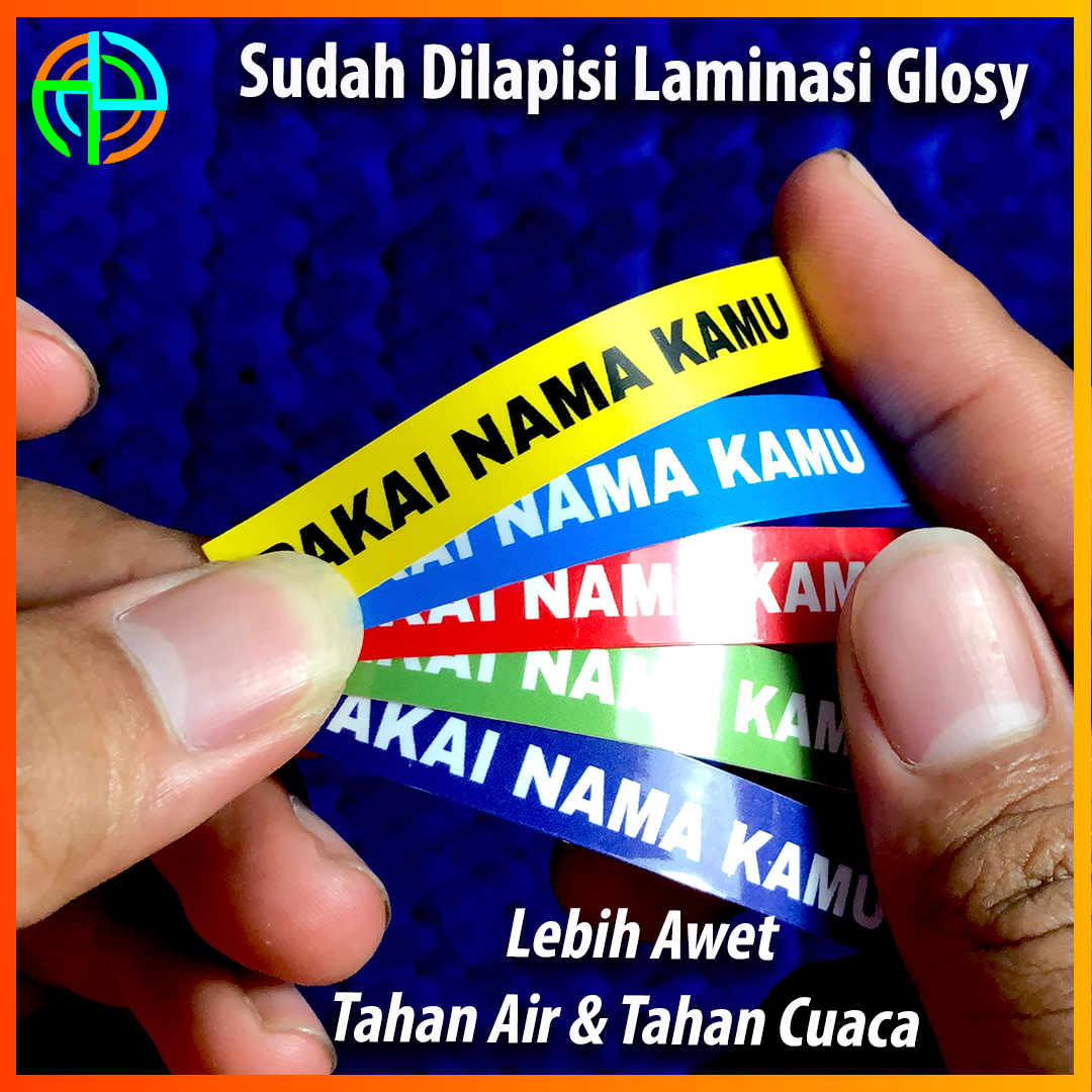 50 lembar Costum Nama Sticker Pulpen ( Tulis Namamu ) Model 2 Setiker ...