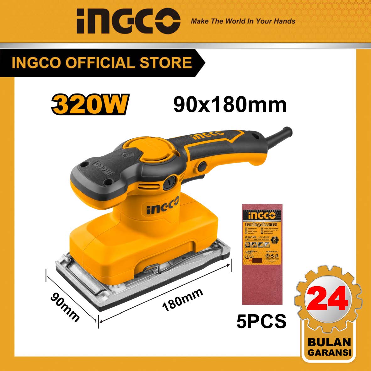 MESIN AMPLAS SANDER ORBITAL PANJANG ELEKTRIK ( LISTRIK ) BERGARANSI ...