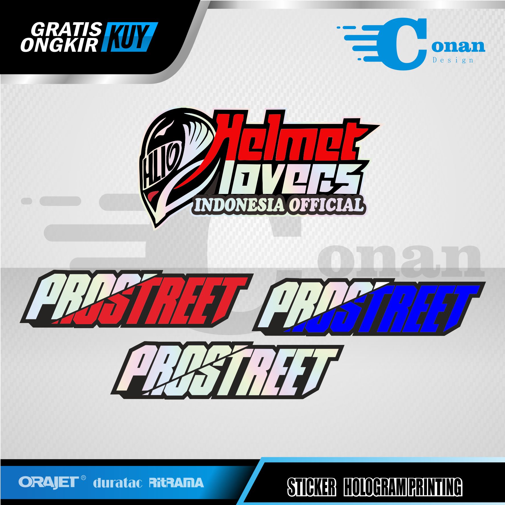 Conan Decal Sticker - Stiker Helm Decal Full Face Kura-Kura – Conan ...