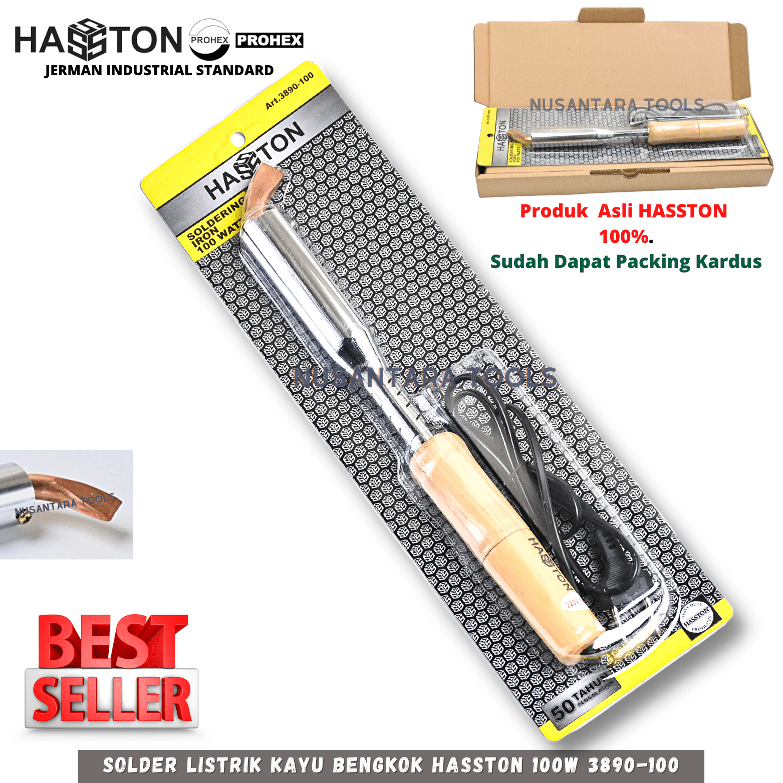 Solder Listrik Alat Patri 220 Volt Hasston 100Watt - Electric Iron ...