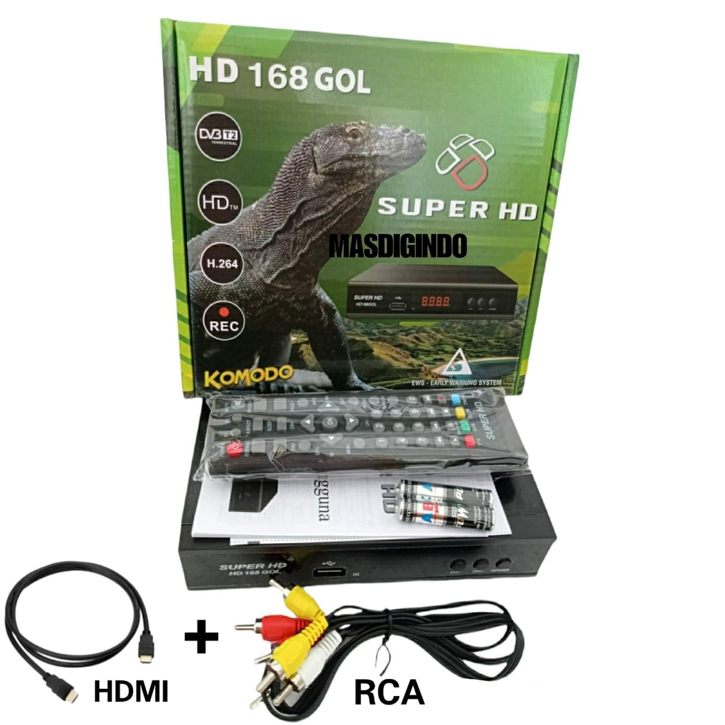 STB Super HD Komodo SET TOP BOX DVB T2 Super Komodo HD 168 UHF TV BOX ...