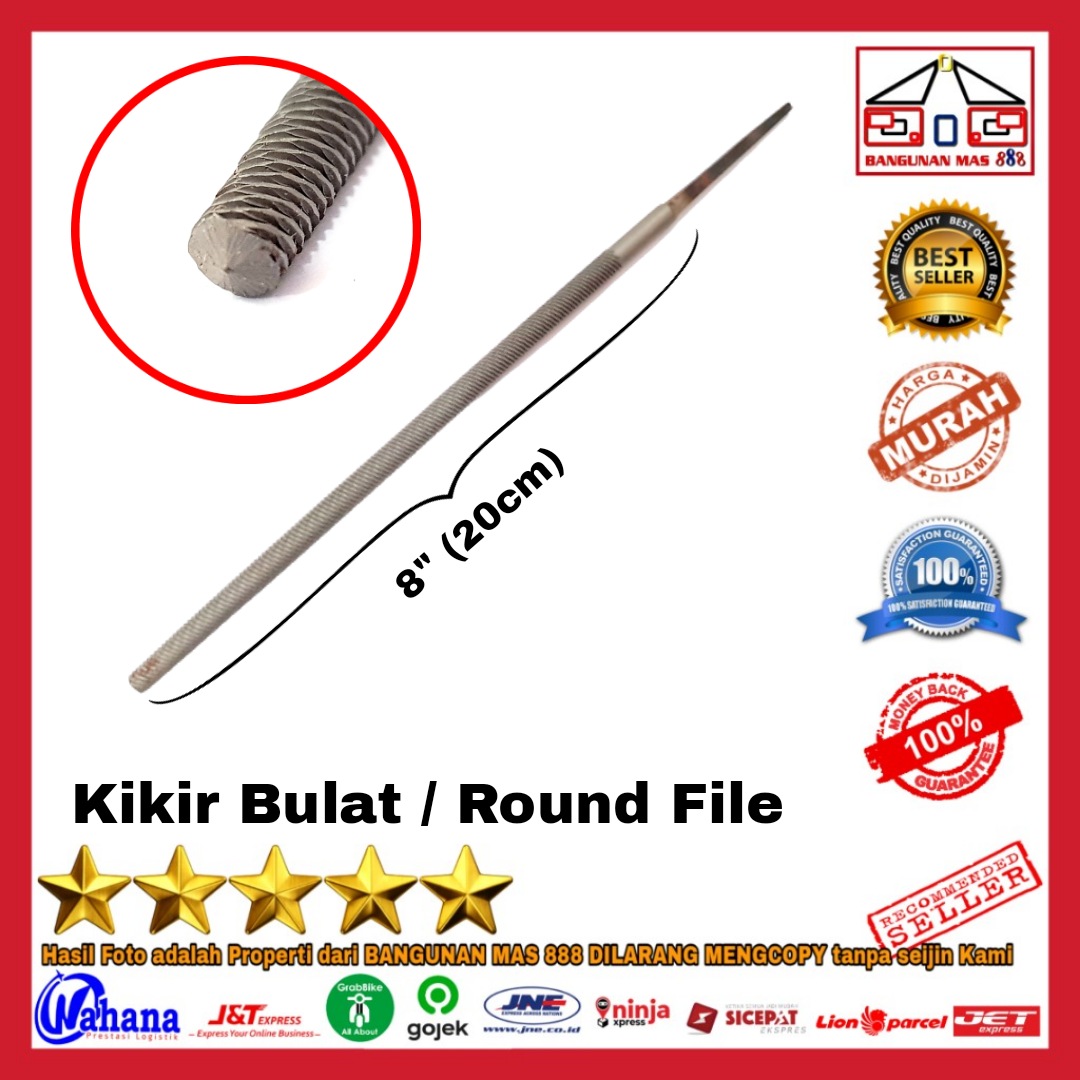 KIKIR BULAT 8" (20cm) - ROUND FILE - KIKIR BESI - KIKIR BAJA - KIKIR ...