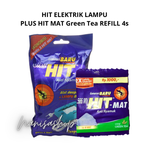 PAKET ALAT ANTI NYAMUK HIT ELEKTRIK LISTRIK LAMPU + Hit Mat Refill 4s ...