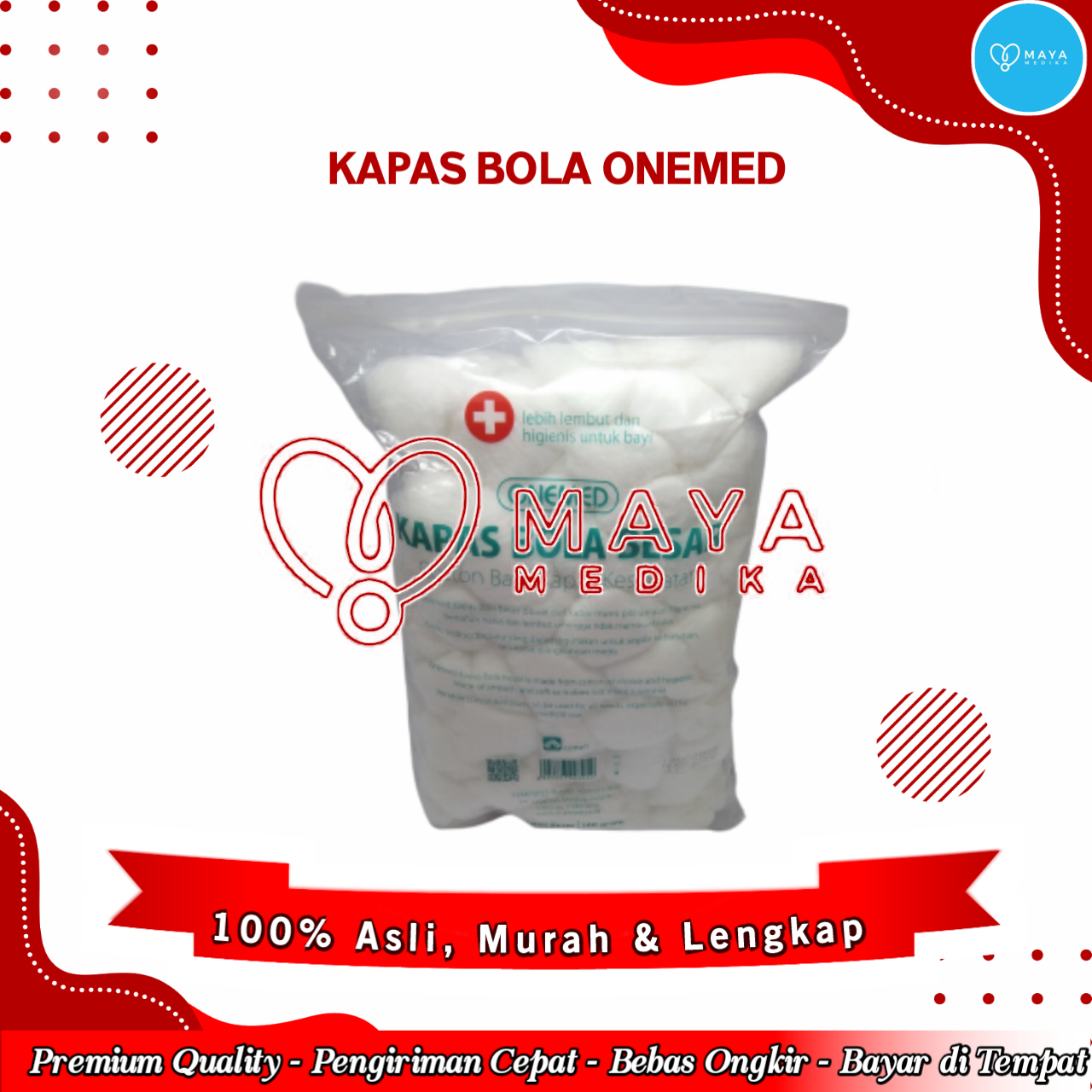 Kapas Bola Besar OneMed | Lazada Indonesia