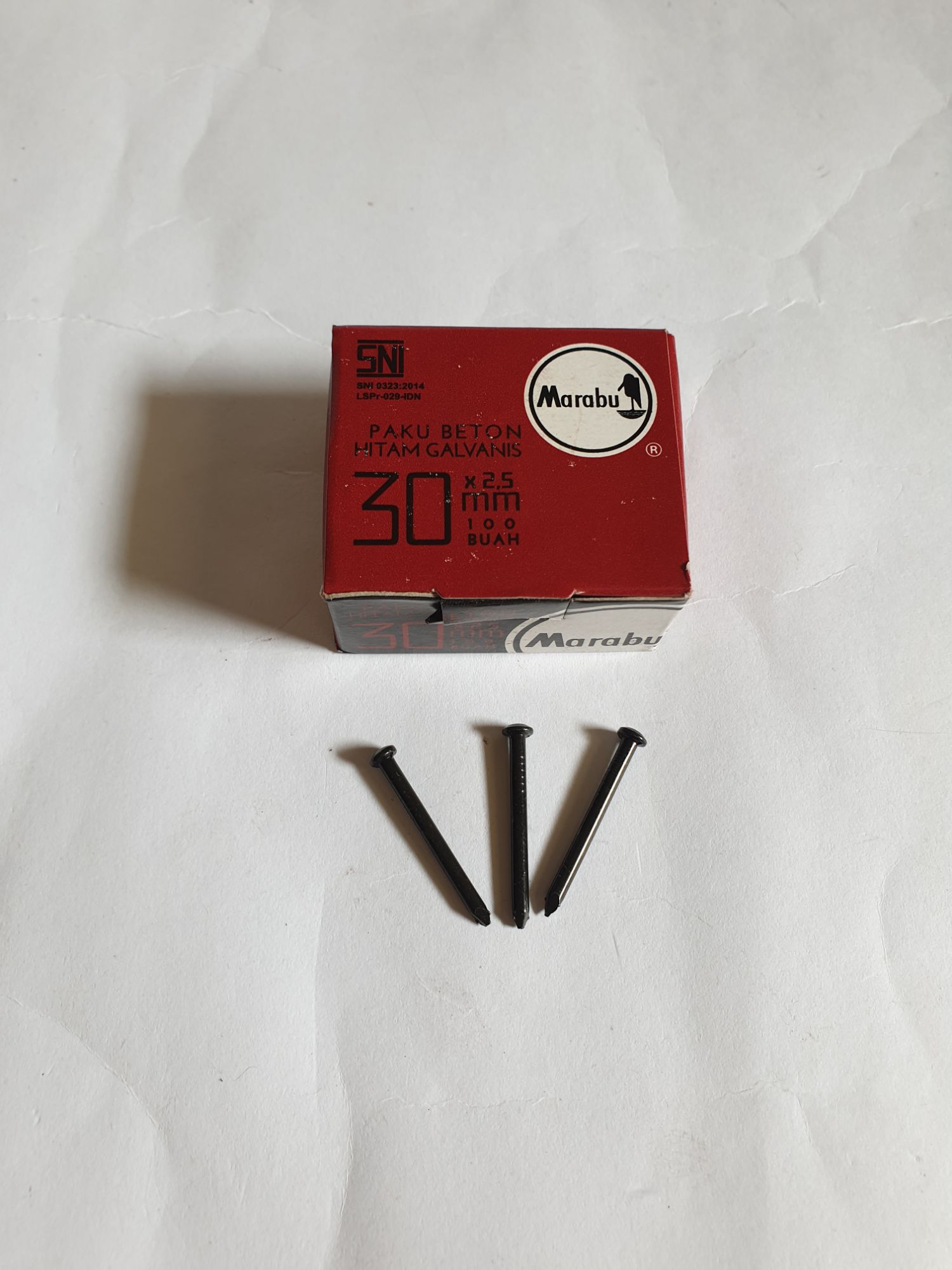 Paku Beton Galvanis Hitam Marabu 30mm | Lazada Indonesia