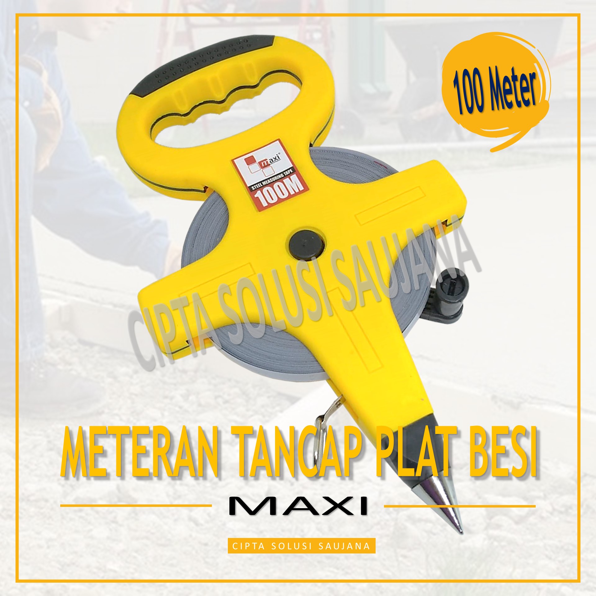 MAXI METERAN TANCAP 100 M METERAN TANAH METERAN PLAT BESI BODI ...