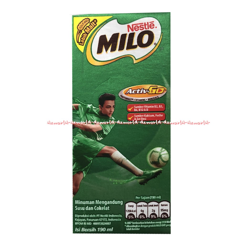 Milo Activ Go Susu UHT Coklat 190ml Susu Milo Siap Minum Milo Kotak ...