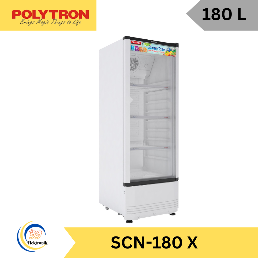 SHOWCASE POLYTRON SCN 180 X DISPLAY COOLER KULKAS LOW WATT 180 LITTER ...