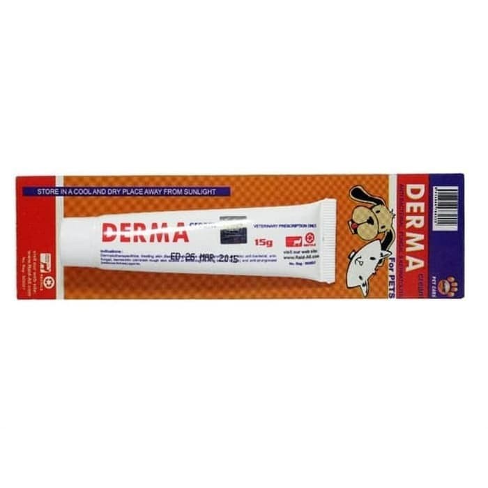 DERMA CREAM - Obat Kulit Salep Luka Jamur Scabies Fungal Kucing Anjing ...