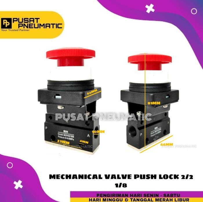 MECHANICAL VALVE PUSH BUTTON WITH LOCK 2 LOBANG 2/2 DRAT 1/8" | Lazada Indonesia