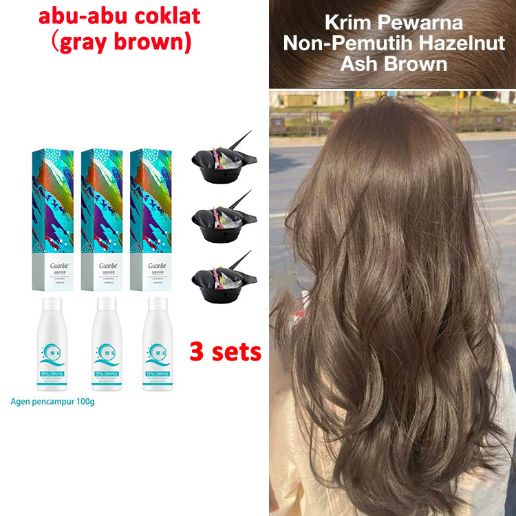 [Warna populer terbaru 2024] Dapat menutupi uban Rambut Permanen ...