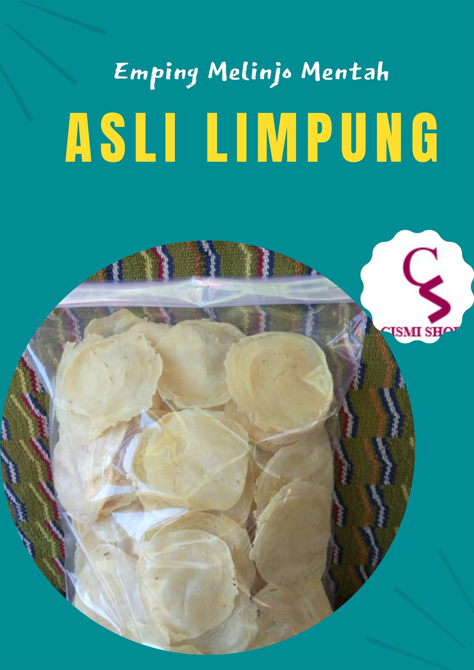 Emping Melinjo Mentah LB Rasa Original Asli Limpung Kemasan 1 kg ...