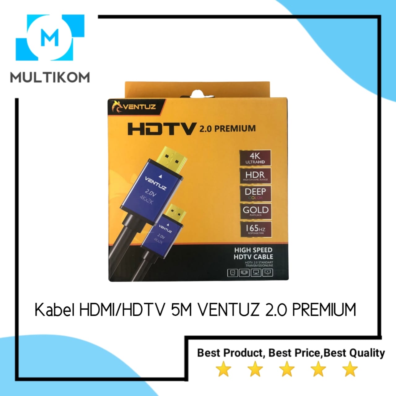 PREMIUM Kabel HDTV/HDMI VENTUS 5 Meter V2.0 4K High Speed Cable ...
