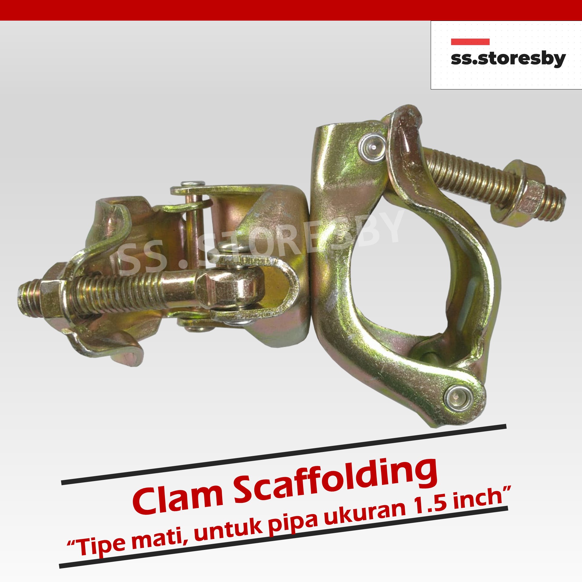 KLEM STEGER MATI KLEM PIPA SCAFOLDING SKAFOLDING BRAKET PIPA 1.5 INCH FIXED SCAFFOLDING CLAMP ...