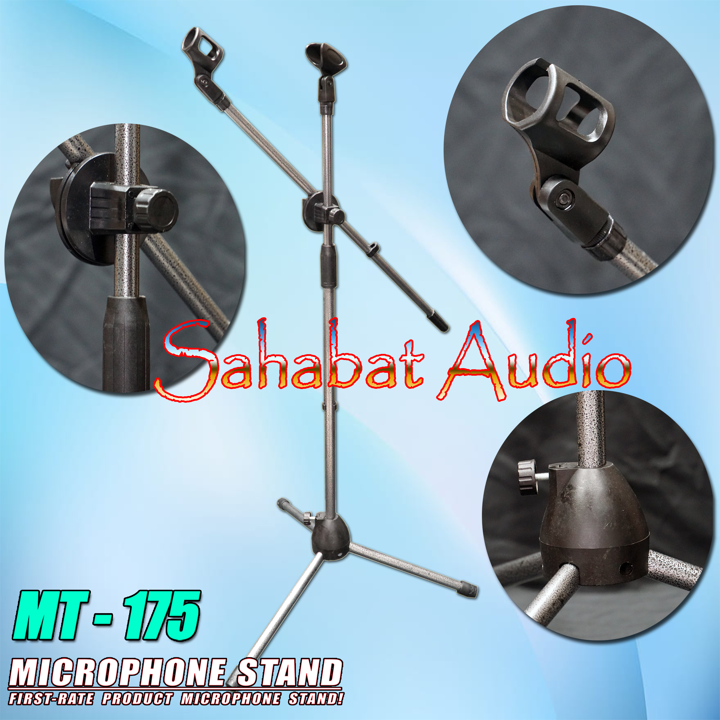 Stand Mic MT 175 Putih / Microphone Stand MT-175 Silver / Stand Mic ...