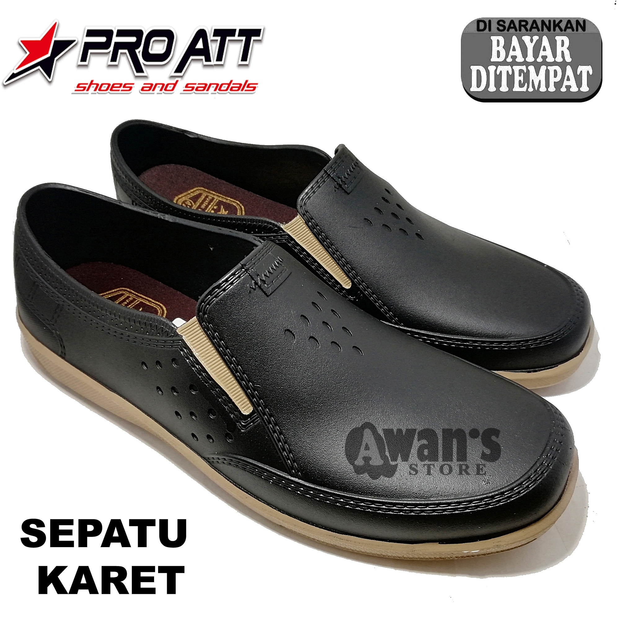 Sepatu Karet Pantofel Karet Pria Tahan Air Sepatu Karet Tebal Dan Empuk ...