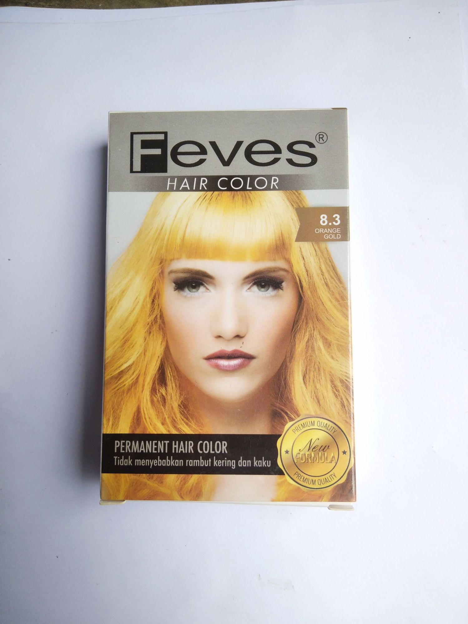 pikok pewarna rambut FEVES orange gold | Lazada Indonesia
