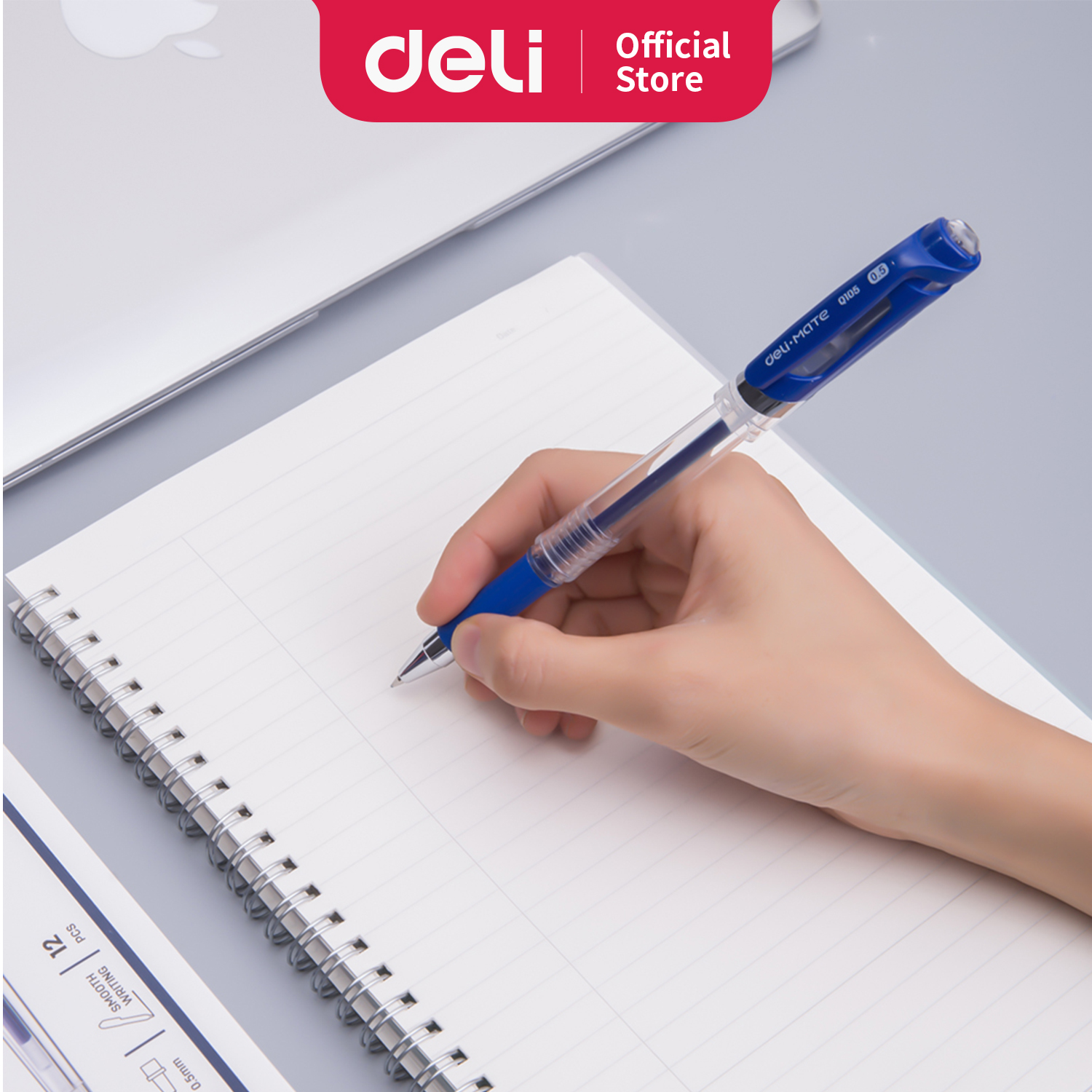 Deli Ballpoint Pen 0.7mm / Pulpen Tinta Tebal Tidak Mudah Bocor EQ10 ...