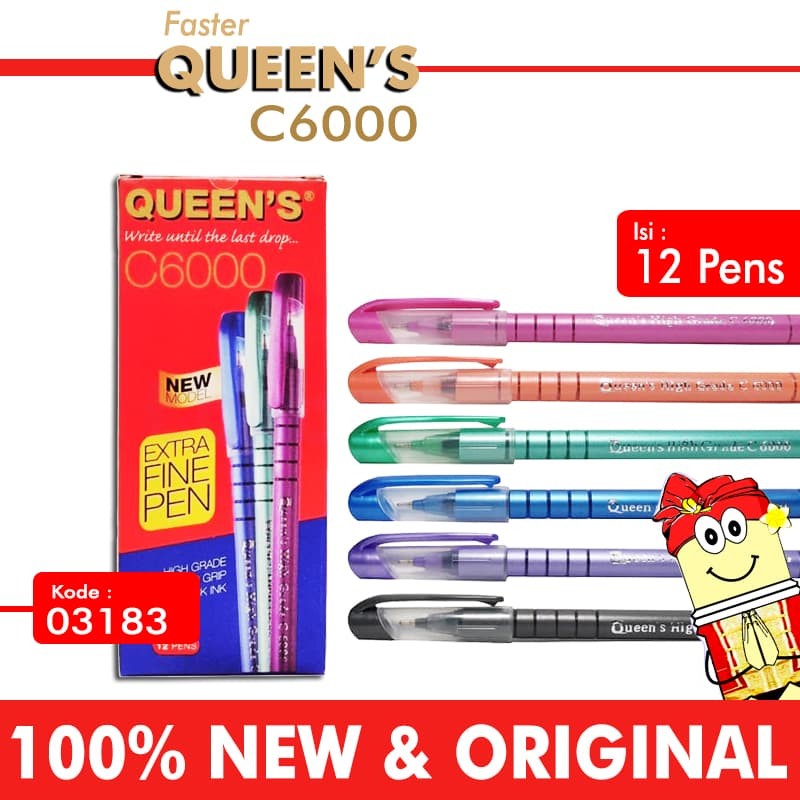 Pulpen Faster C 6000 / Pulpen Faster Queen's C 6000 12 PCS | Lazada ...