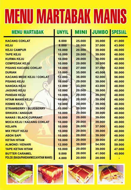 JASA CETAK DAN DESAIN DAFTAR MENU MAKANAN DAN MINUMAN UKURAN F4 DAN A4 ...