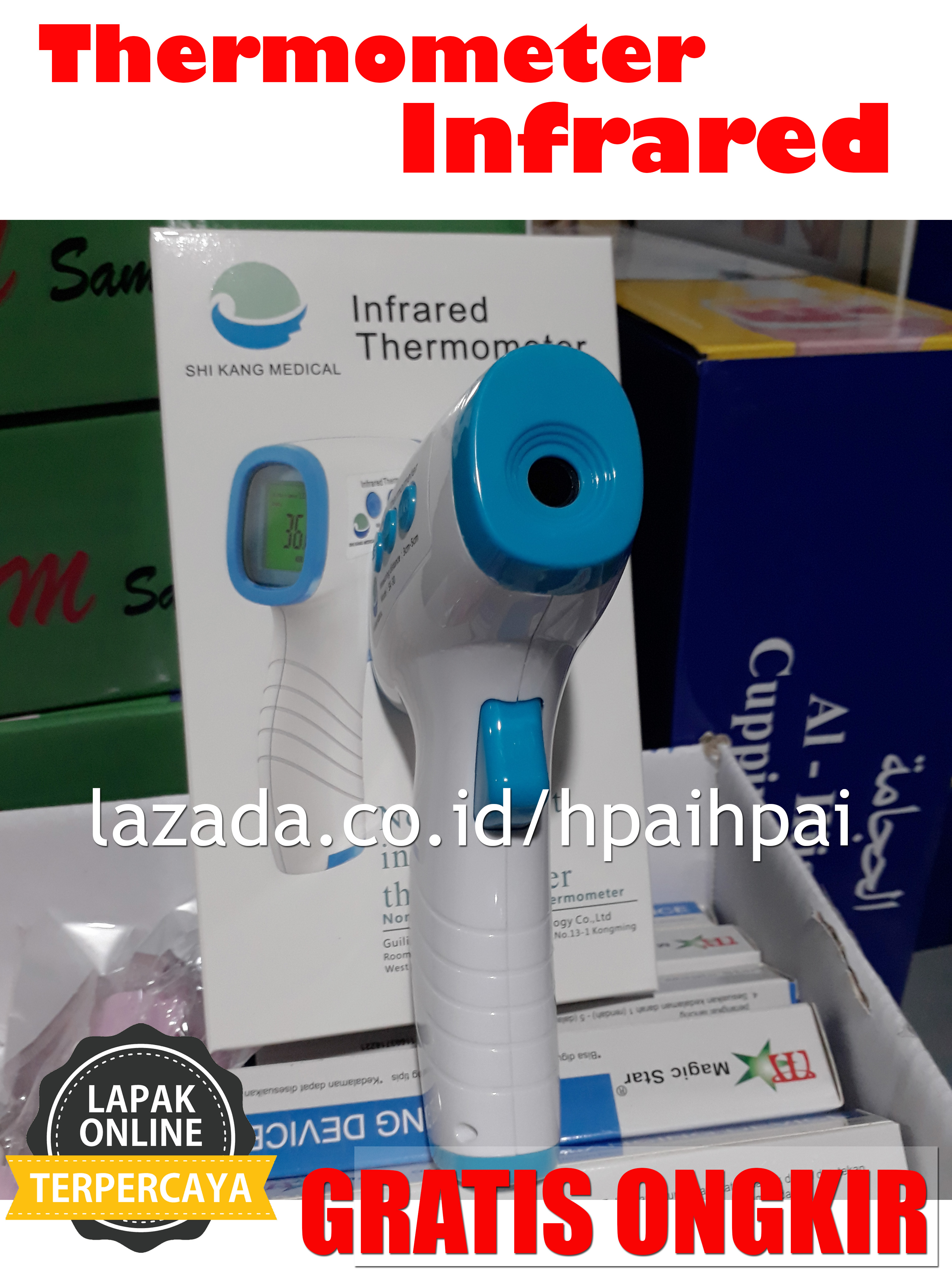 Termometer Infrared / Infrared Thermometer / Non Contact cek Suhu Badan ...
