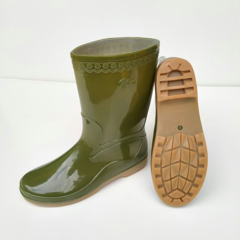 Sepatu Boot Pendek Yumeida YM 2 Kuning Hijau dan Hitam APD Kontruksi ...