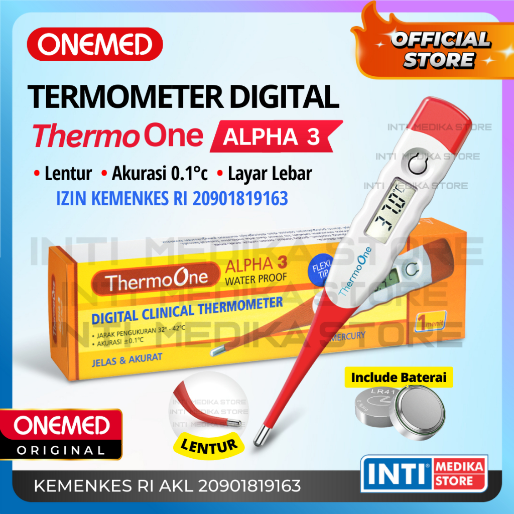 ONEMED - Thermometer Flexible ALPHA 3 | Lazada Indonesia