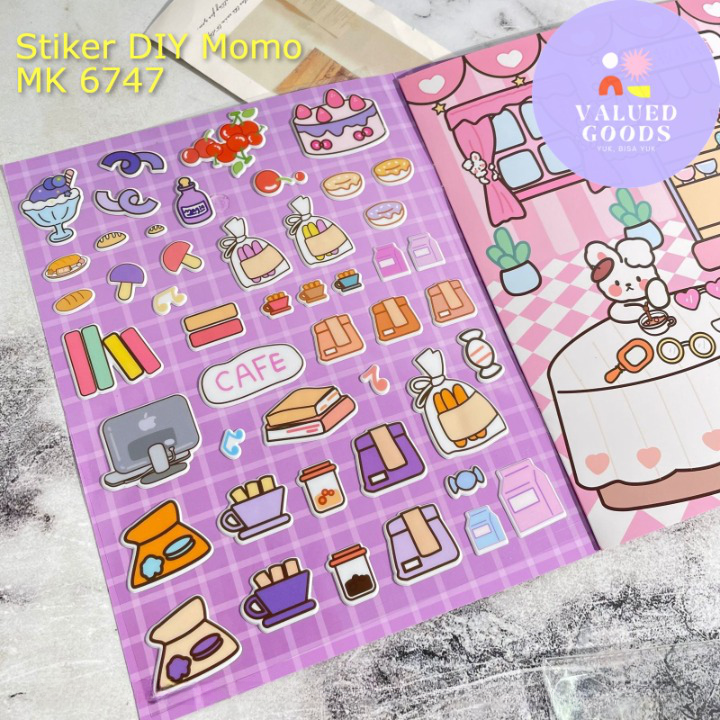 Stiker Timbul 3D DIY MOKO MK 6747 - label plastik standing viral lucu ...