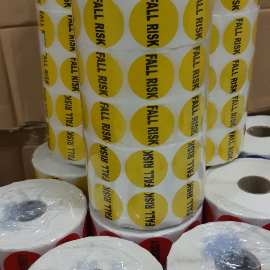 LABEL PENANDA RESIKO RUMAH SAKIT BULAT 3CM FALL RISK ( KUNING ...