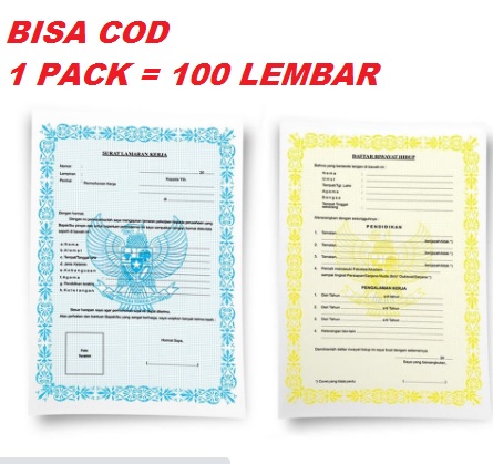 Kertas Daftar Riwayat Hidup / Kertas Surat lamaran Kerja /Form Daftar ...