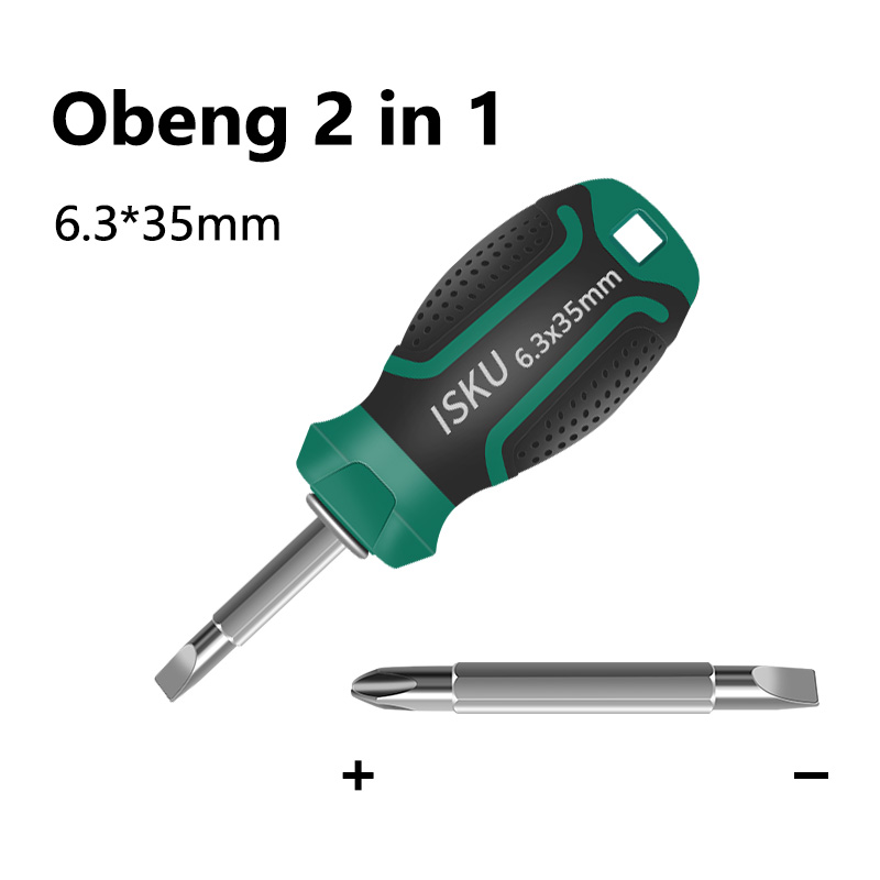 ISKU Obeng 2 in 1 Kepala Yang Dapat Dipertukarkan 6.3*35mm/Mini Obeng ...