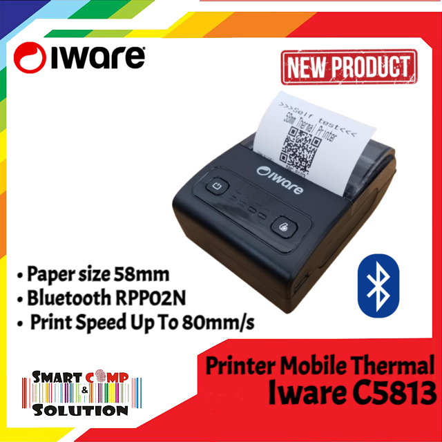 Printer Mobile Thermal 58mm Iware C5813 / C58 13 - Bluetooth RPP02N ...