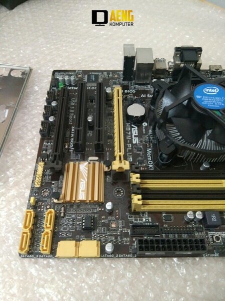 Motherboard Mainboard Mobo Asus H87M-PLUS 4 Slot Ram Paket Prosesor ...