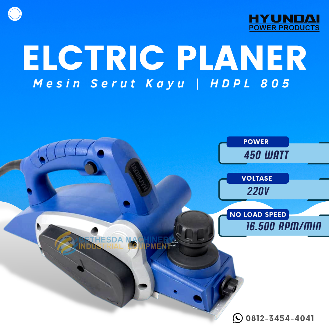 Mesin Serut Kayu Ketam / Wood Electric Planer Machine HYUNDAI HDPL 805 ...