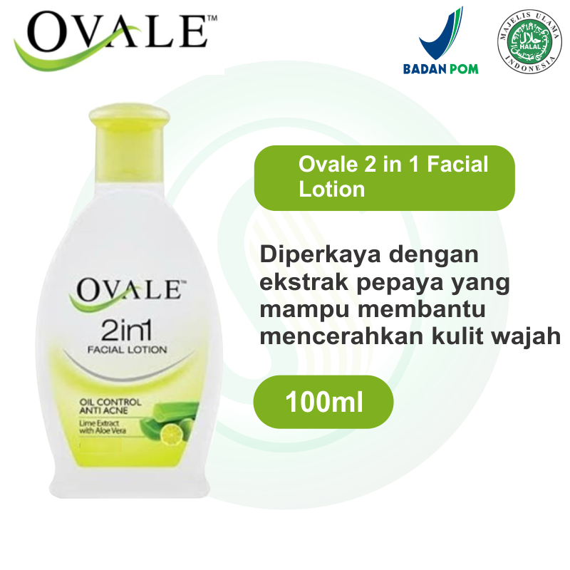 Ovale 2 in 1 Facial Lotion Oil Control Anti Acne Lime | Lazada Indonesia