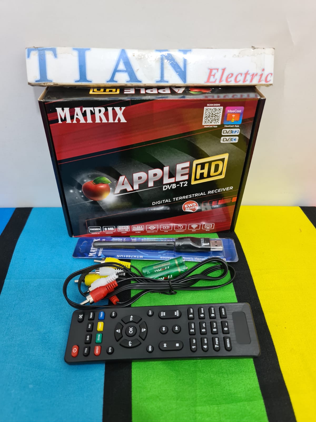 MATRIX APPLE DVBT2 Digital Terrestrial Receiver Free Dongle Wifi ...