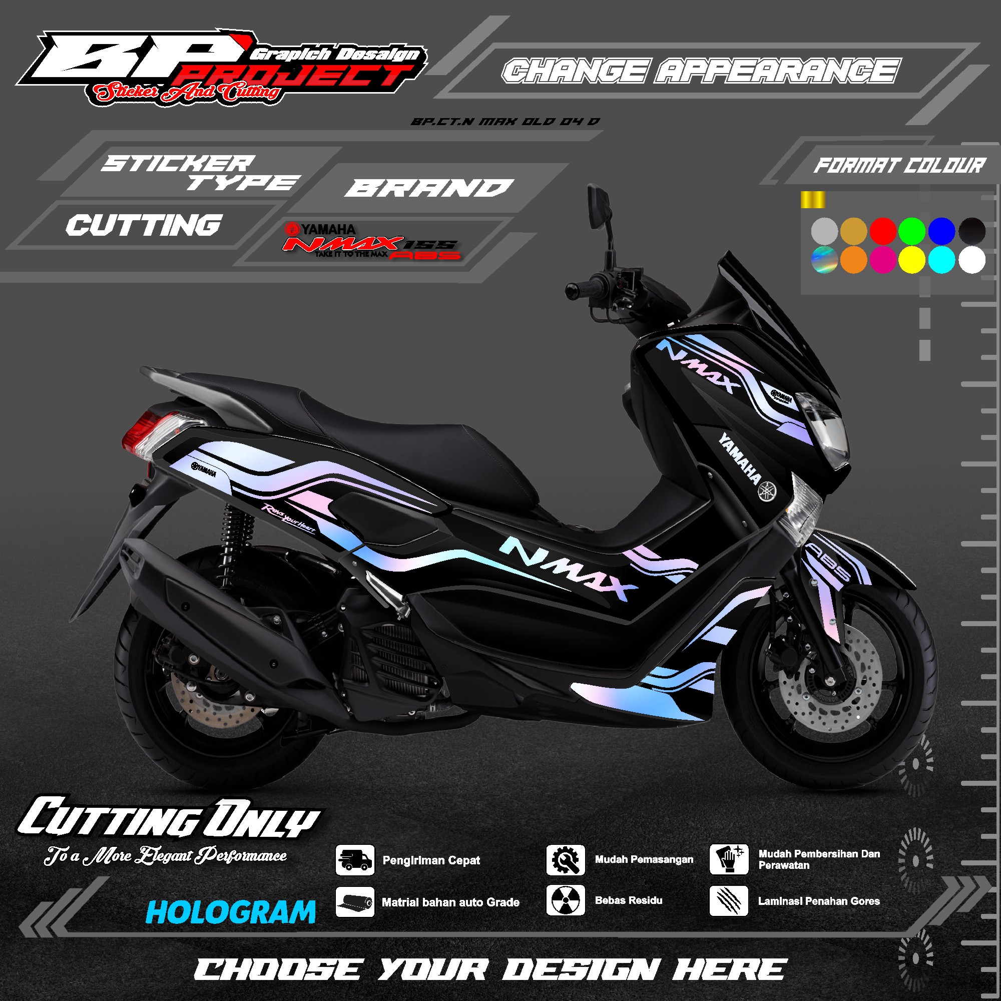 Sticker Nmax - Stiker Striping DECAL Cutting Motor Yamaha Nmax Old atau ...
