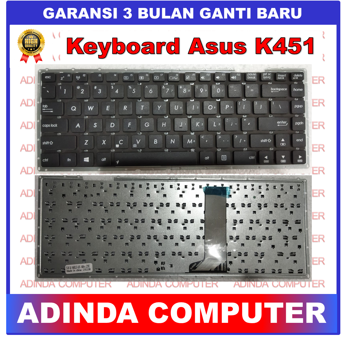 Keyboard Asus K451 A451 S451 R451 R451LA R451LB R451LN R453LA R453L | Lazada Indonesia