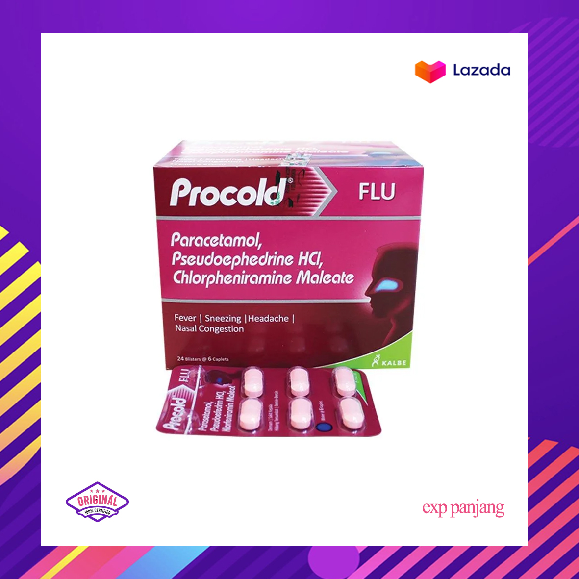 procold flu kaplet isi 24 lembar (box) | Lazada Indonesia