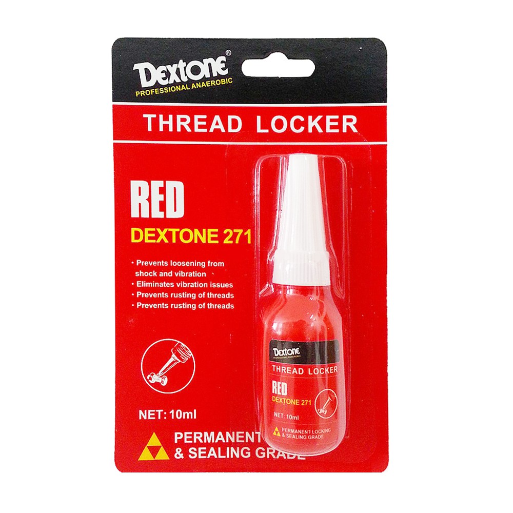 Dextone Red Thread Locker 271 - Lem Baut Permanent Locking - 10 ml ...