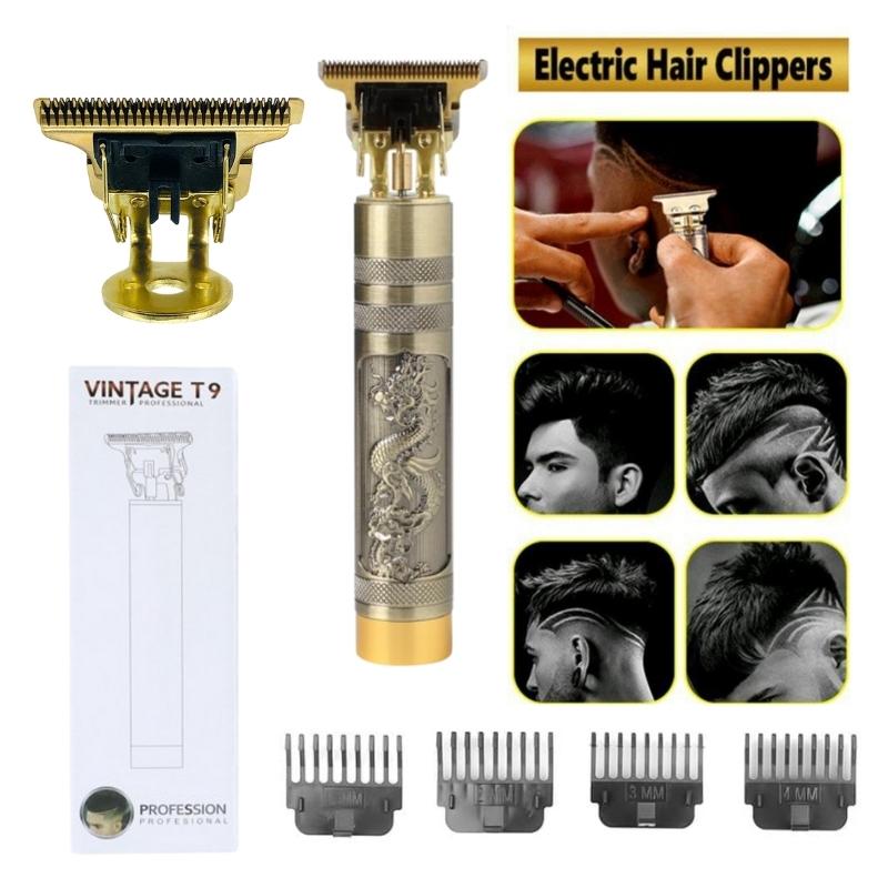 ( BISA COD ) alat mesin cukur potong rambut bulu kumis dan jenggot listrik Vintage T9 dragon ...