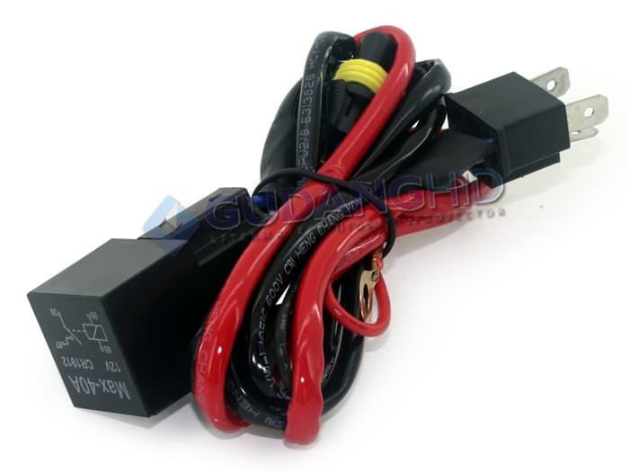 kabel set hid hi lo relay 1 cabang h4 3 kaki relay booster HID projie ...