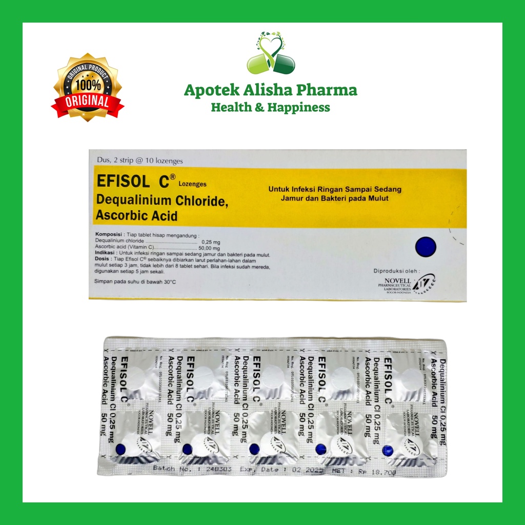 Efisol C Lozenges (Box 20tablet) - Evisol Tablet Hisap Obat Sariawan ...