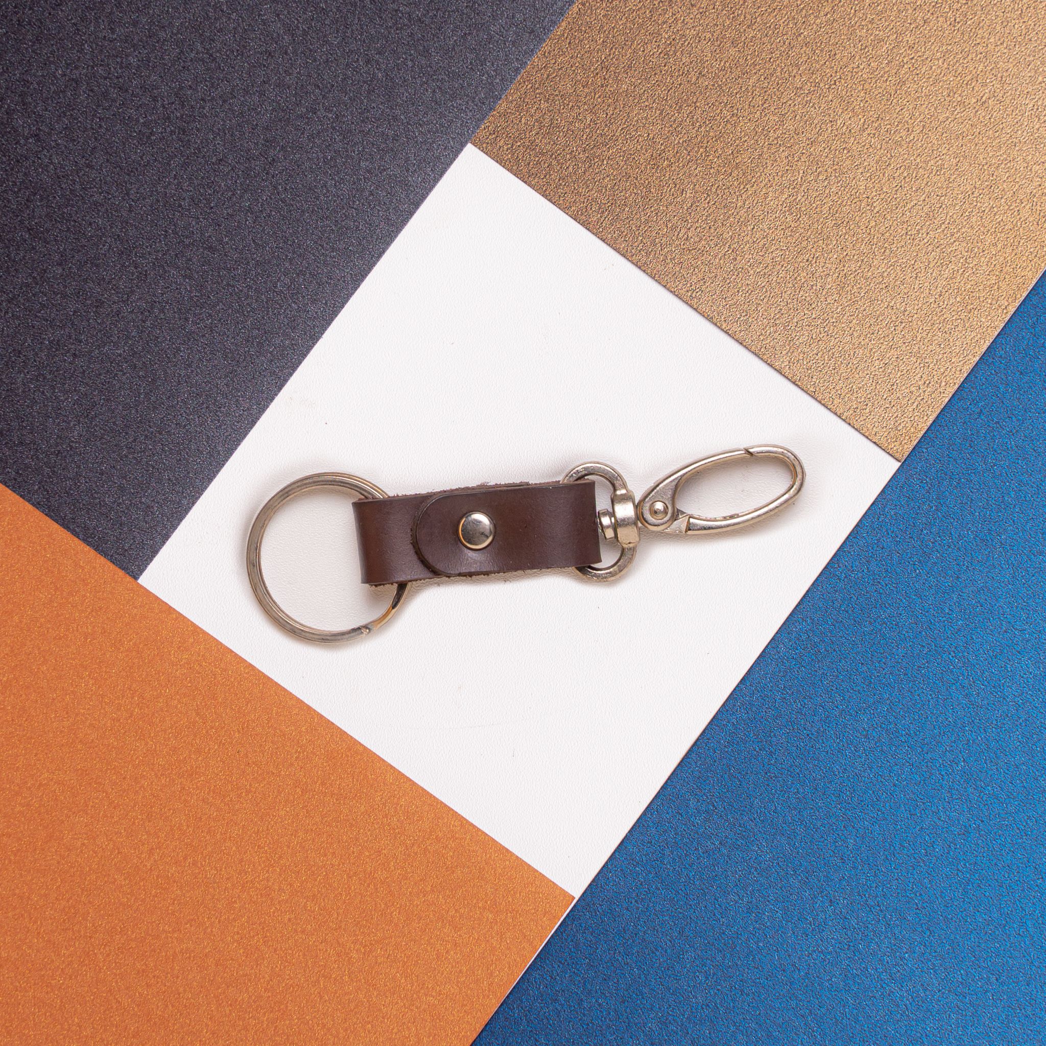 Gantungan Kunci Kecil Model Ramping Simpel Keychain Kulit Asli | Lazada ...