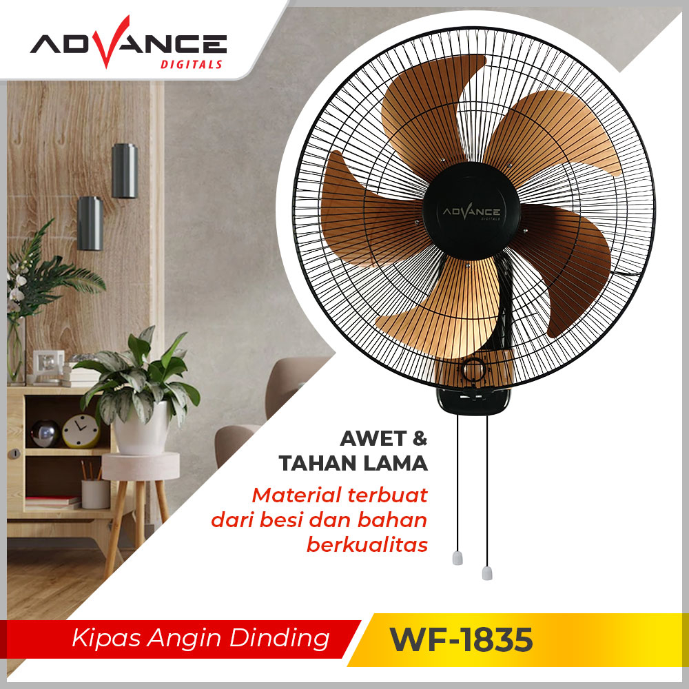 Kipas Angin dinding Advance WF-1835 18 inci baling 5 stainless kipas ...