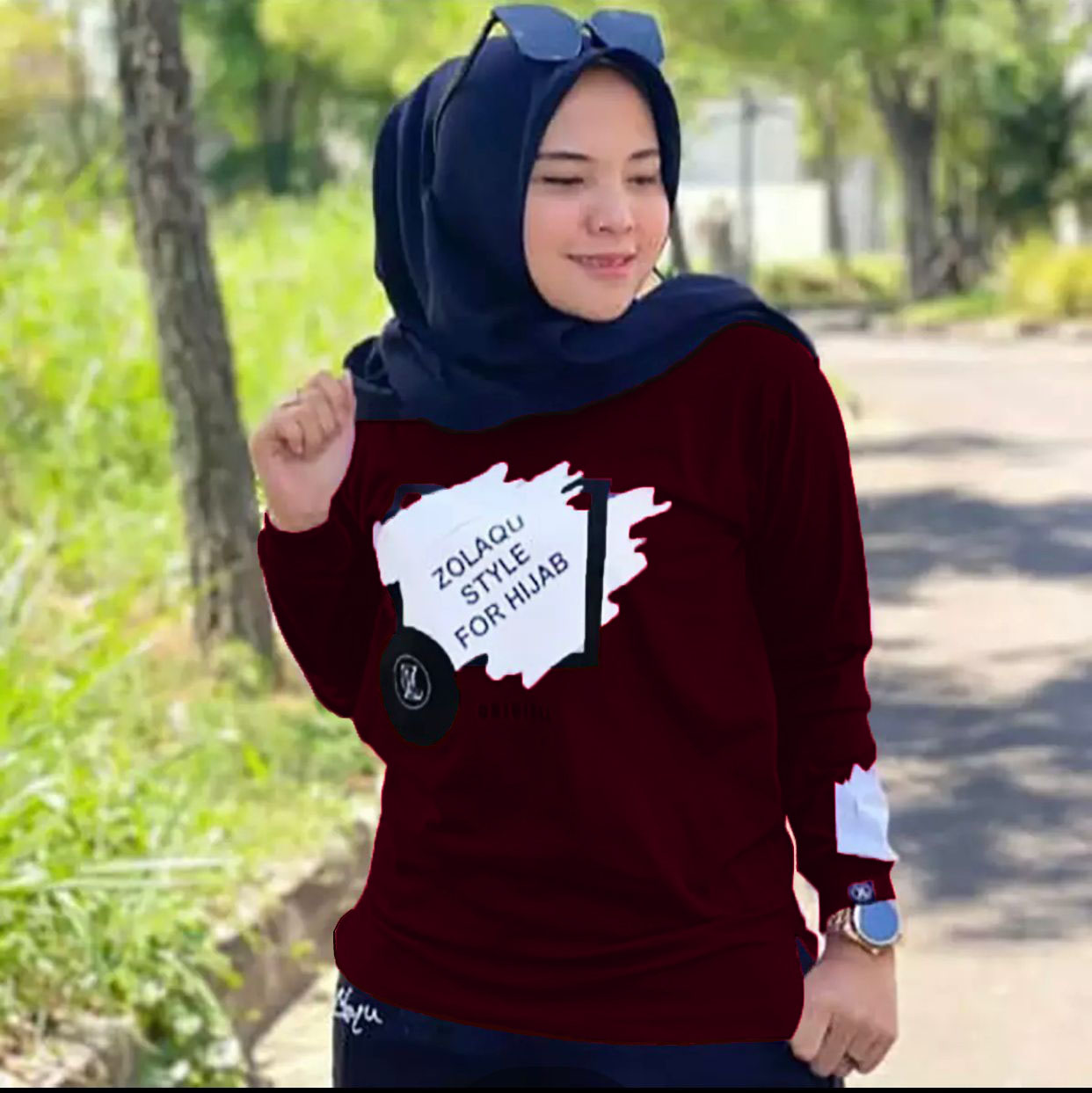 Baju Kaos Atasan Blus Pakaian Adem Tebal Wanita Cewek Perempuan Ibu ...