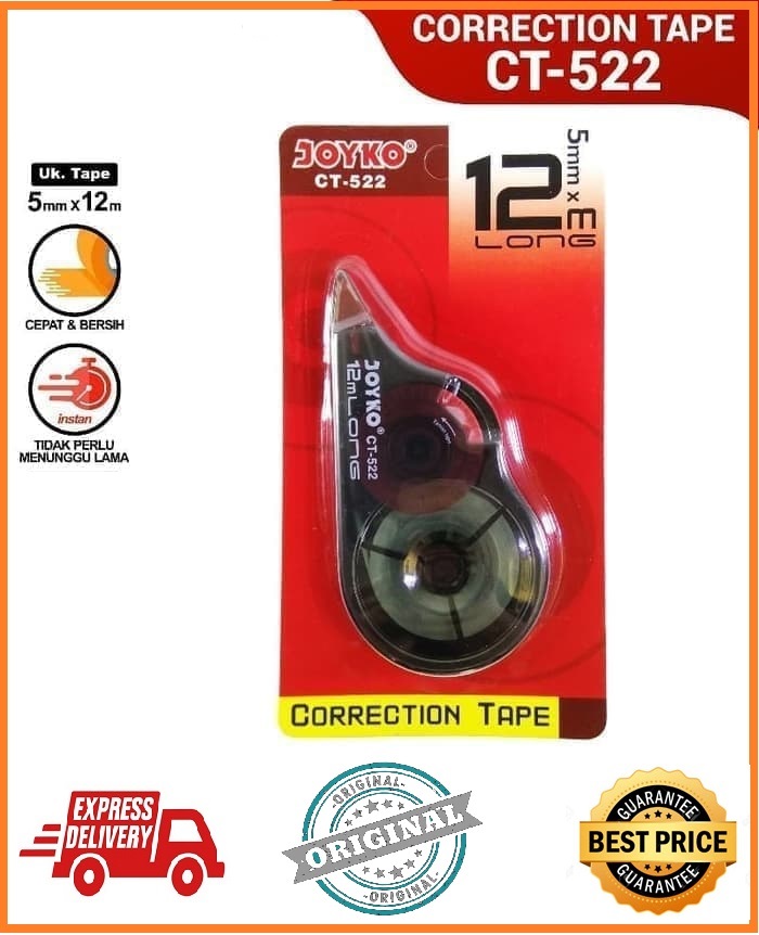 TIP EX KERTAS JOYKO CT 522 / CORRECTION TAPE JOYKO CT 522 | Lazada Indonesia