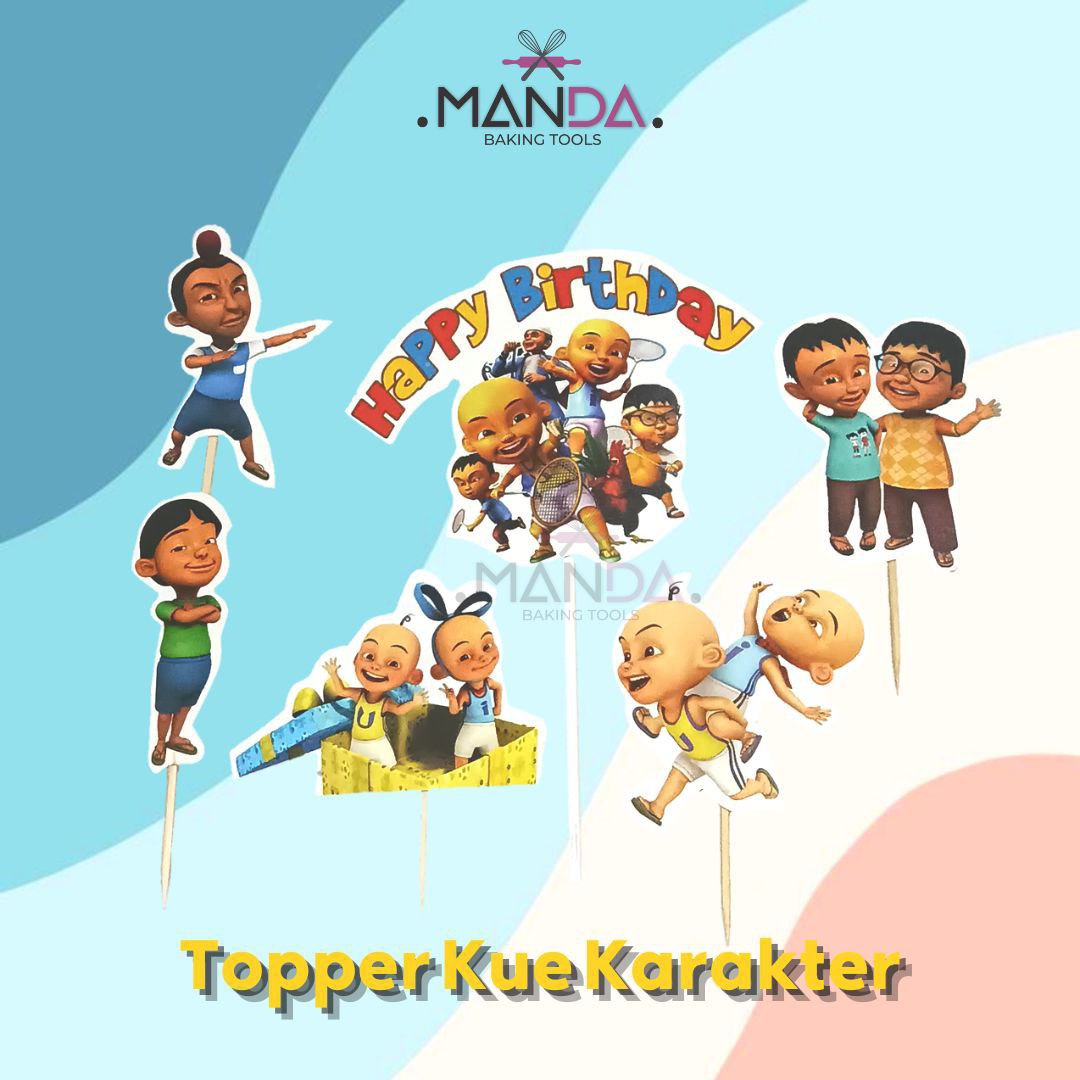 Topper karakter kue tart topper kertas topper happy birthday karakter 2 ...
