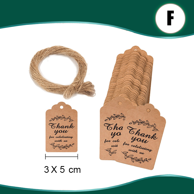 [1 Pack isi 100 pcs FREE Tali] Hang Tag Thank You - Hang Tag Terima ...